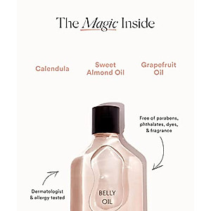 HATCH Belly Oil - 6.7oz Quick-Drying Belly Oil - Vegan & Plant Based Nutrient Rich - Supports Skin Throughout Pregnancy