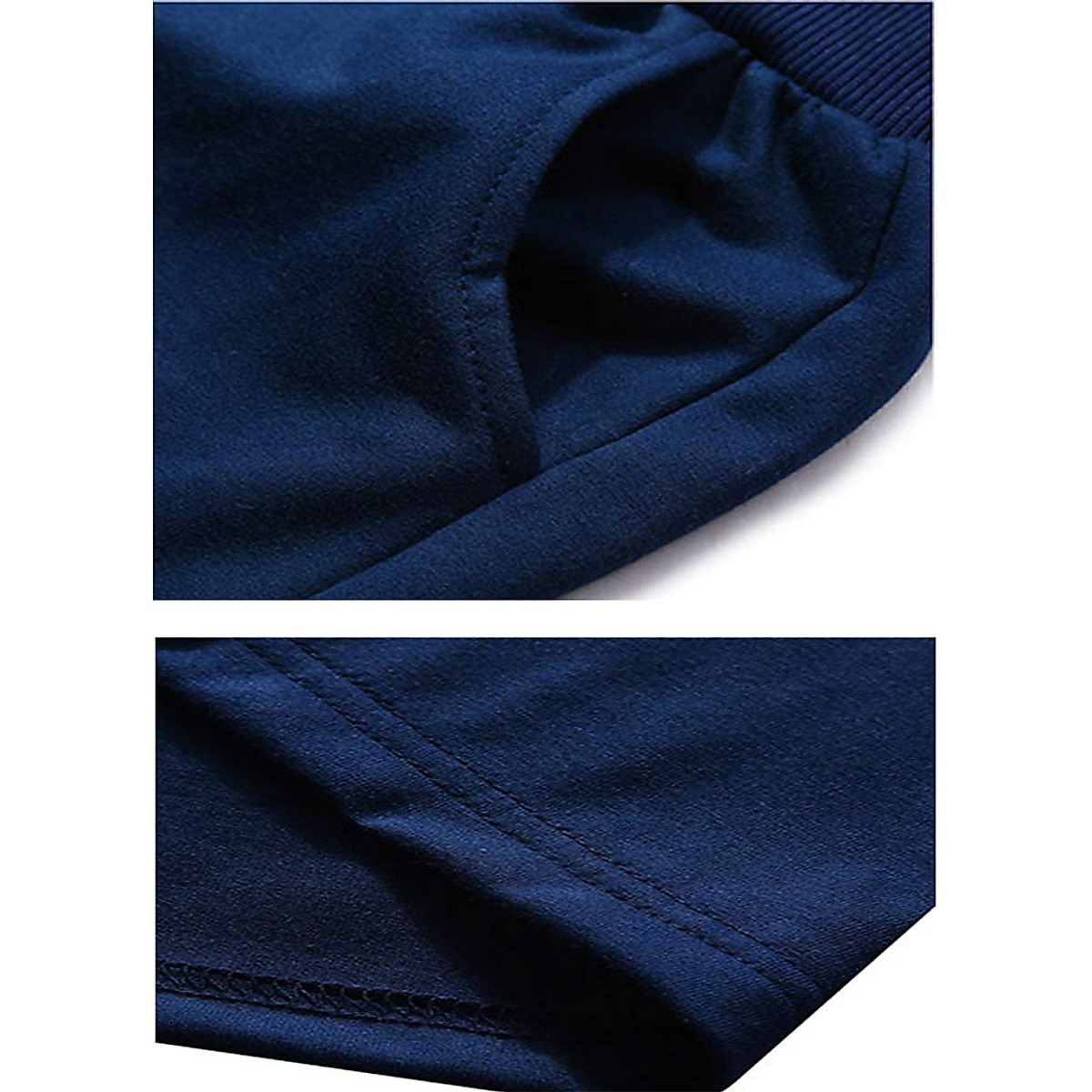 PASOK Men's Casual Tracksuit Full Zip Running Jogging Athletic Sports Jacket And Pants Set Short Style Black M