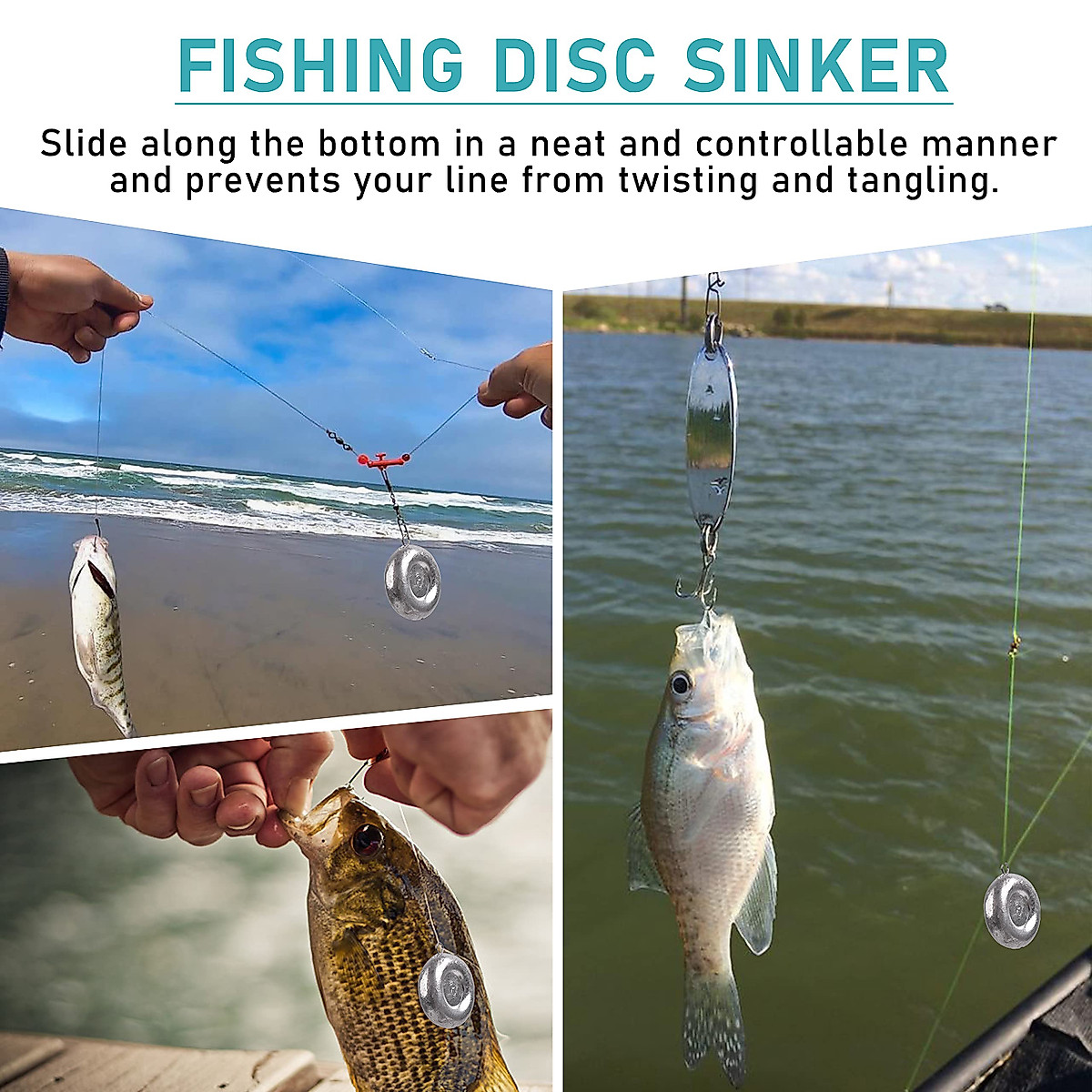 Disc Sinkers Fishing Weights Coin Sinkers Saltwater Surf Fishing Weights Flat Sinkers Bottom Drifting Trolling Catfishing Fishing Sinkers Weights Saltwater Tackle 1oz 2oz 3oz 4oz 5oz 6oz 8oz