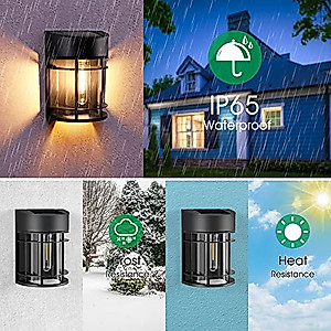 Outdoor Solar Fence Lights, Solar Garden Decorative Lights, Waterproof Solar Lights for Wall, Patio, Stairs, Backyard, Steps, Fence Decor,8 Pack