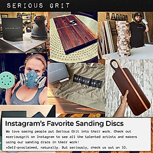 Serious Grit Premium 80 Grit Sanding Discs - 5" 8 Hole Dustless Heavy-Duty Hook & Loop Film Discs - Zirconium Sandpaper for Random Orbital Sanders - 50 Pack Box