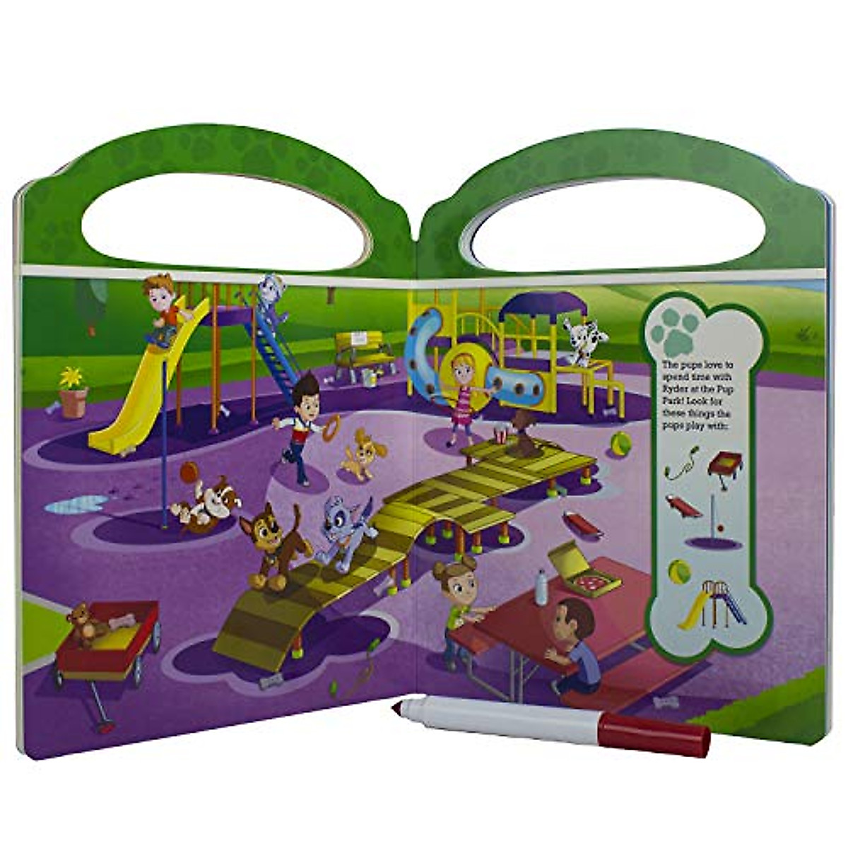 Nickelodeon - Paw Patrol - Write-and-Erase Look and Find Wipe Clean Board Book - PI Kids