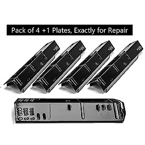 MONIBAQ Grill Heat Plates Replacement for Dyna Glo 5 Burner DGH474CRP, DGH485CRP, Gas Grill Parts Heat Tents Replace Dyna-Glo 4 Burner DGH450CRP, 4+1 Heat Shield Flame Shields