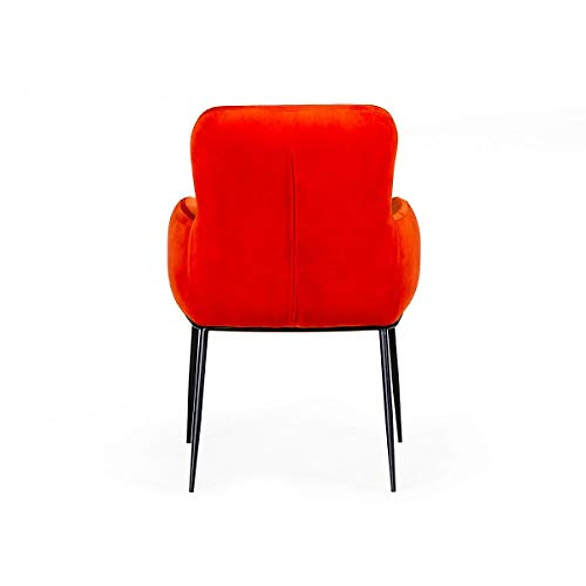 HAINEW Dining Chair Accent Chair, Modrest Frisco Mid-Century Orange Velvet Dining Chair, Modern Creative Chair for Home and Outside, W22 xD25.8 xH31.7, Orange