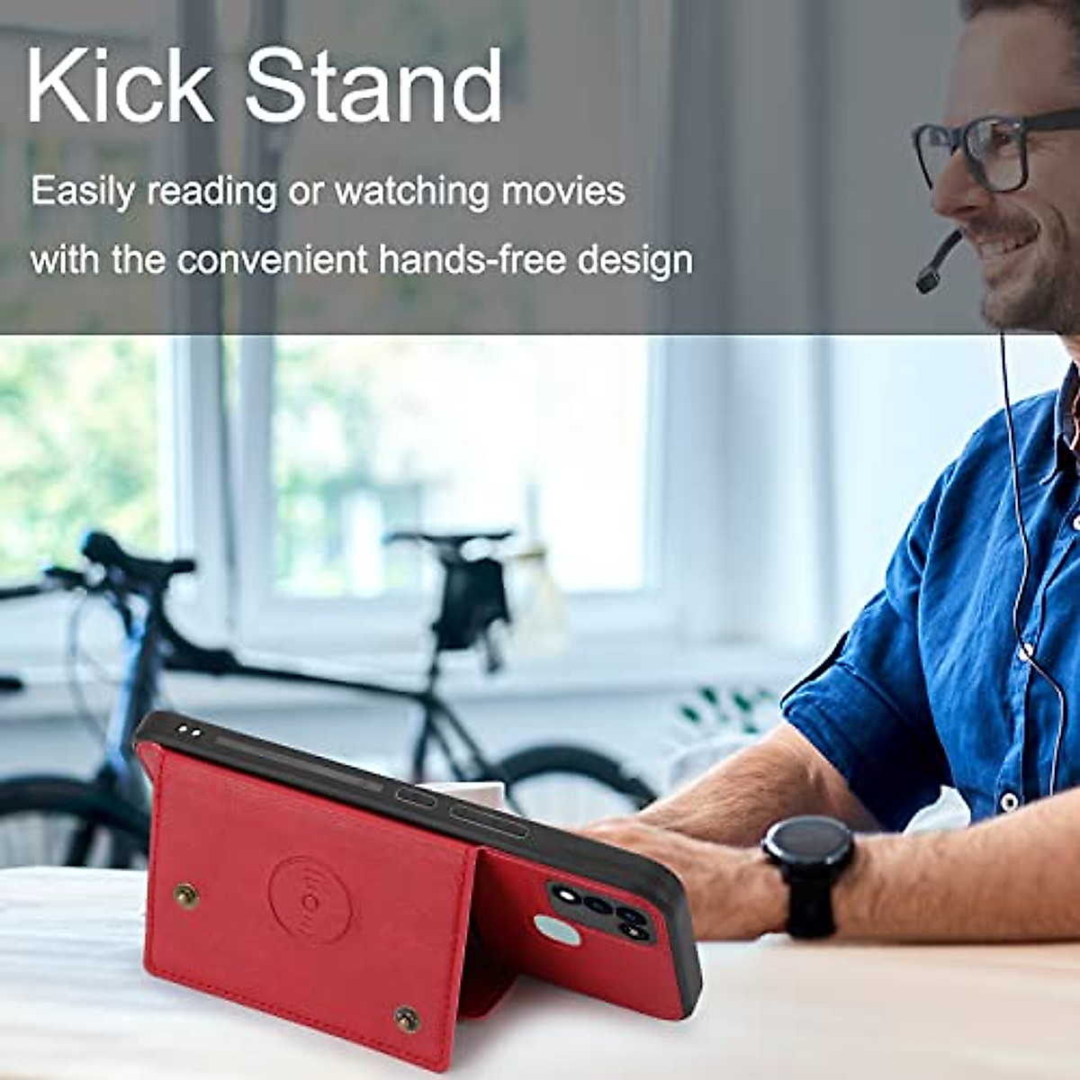 Protective Phone Cover Case Wallet Case for Infinix Smart 5, Leather Case with Card Holder, Double Magnetic Clasp and Durable Shockproof Cover for Infinix Smart 5 Case,Magnetic Phone Case for Car