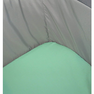 Baby Bassinet Sheets for the Chicco Lullago & Ingenuity Foldaway Rocking Bassinets 32x19 | Set of 2 (Green/Gray) | Portable Travel Bassinet | Durable and Made to Last | 100% Woven Cotton