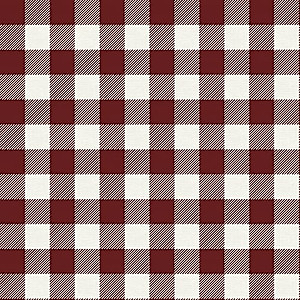 PBS Fabrics Buffalo Check, Burgundy, Organic Double Gauze by The Yard