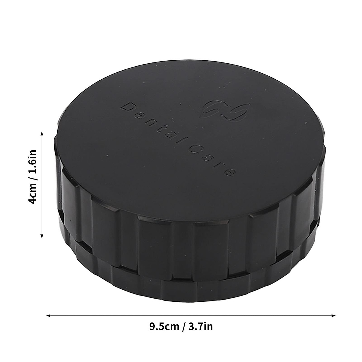 Dioche Dental All-Ceramic Veneer Processing Box, Denture Veneer Processing Box Round Shape Reusable Black Denture Storage Box with Spare Pad