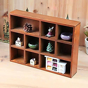 ＫＬＫＣＭＳ Hanging 10 Grid Wall Shelf for Trophy Photo Frames Collectibles Display
