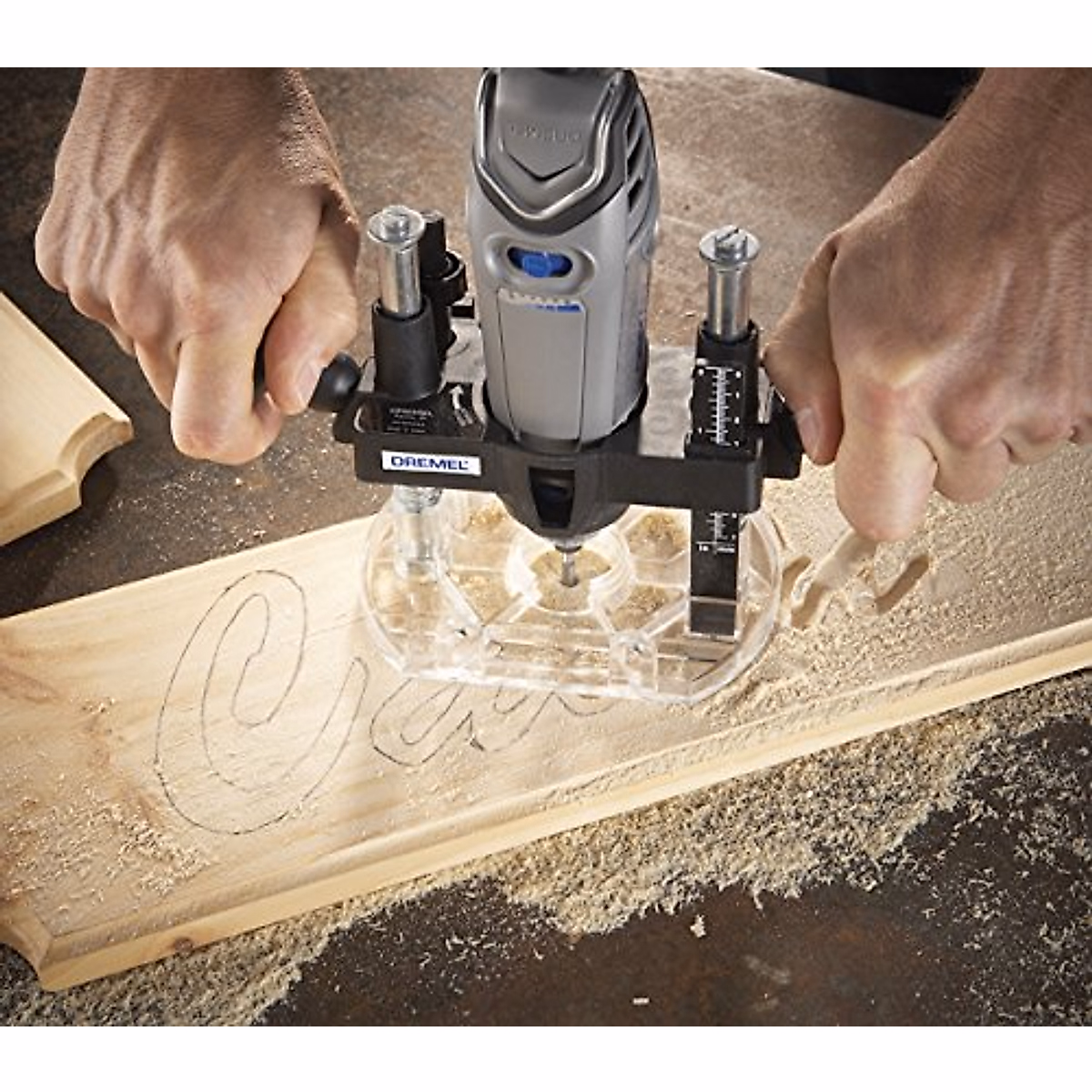 Dremel 4300-5/40 High Performance Rotary Tool Kit with LED Light- 5 Attachments & 40 Accessories- Engraver, Sander, and Polisher- Perfect for Grinding, Cutting, Wood & 335-01 Plunge Router Attachment
