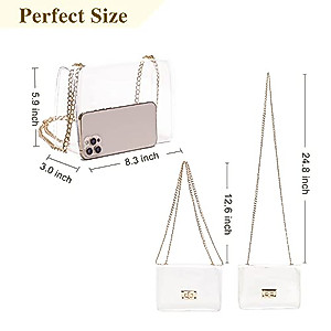 COROMAY Clear Purse for Women, Clear Bag Stadium Approved, Clear Crossbody Bag for Women
