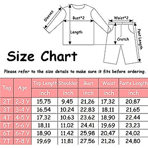 Pajamas for Girls Long Sleeve Pjs 100% Cotton Sleepwear Unicorn Pajama Toddler Clothes Kids 2 Pieces PJS Sets Size 6