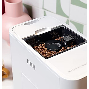 Café Affetto Automatic Espresso Machine | Brew in 90 Seconds | 20 Bar Pump Pressure for Balanced Extraction | Five Adjustable Grind Size Levels | WiFi Connected for Drink Customization | Matte White