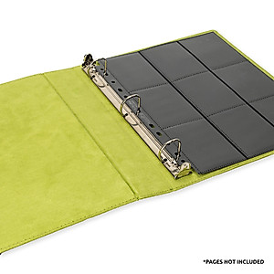 Vault X Premium Exo-Tec 3 Ring TCG Binder for 9 Pocket Trading Card Pages - 50+ Page Capacity Easy Open 3 D-Ring Clip Binder for TCG CCG Photo Cards (Large, Black)