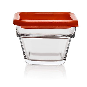 Libbey Stack It Medium Glass Storage Containers with Lids, Set of 4