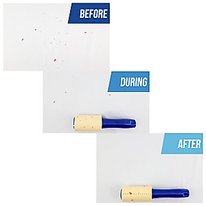 Iconikal Hidden Compartment Lint Roller with Hidden Personal Vibrator Space, Includes 1 Spare Lint Roll, Blue