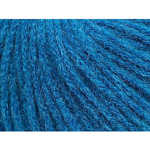 Blue Baby Alpaca, Merino Wool Blend Yarn, Worsted 50 Grams (1.76 Ounces) 100 Meters (109 Yards)