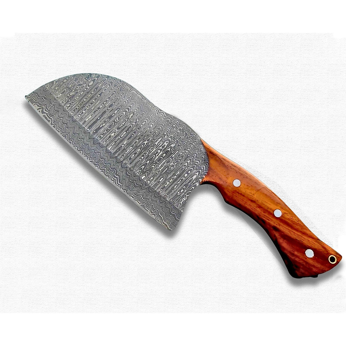 JNR TRADERS Damascus Cleaver, Damascus Serbian Chef Knife, Meat Cleaver, 12 in Cleaver Chef Knife, Kitchen Cleaver 5518Ld