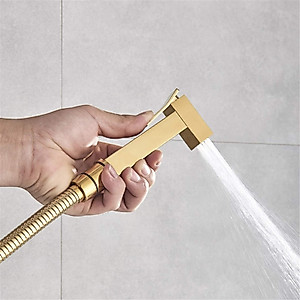 MINJING Bidet Faucet, Brass Shower Tap Washer Mixer Single Cold Water Shower Sprayer Head Tap Toilet Faucets Toilet Hand Bidet Faucet