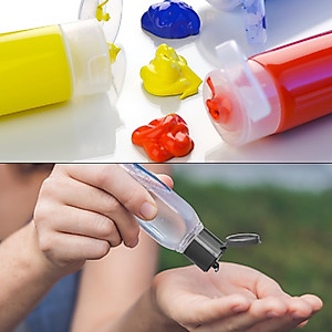 PATIKIL 28/410 Replacement Flip Caps, 12Pcs Inner Dia 1.1" Plastic Reusable Non-Spill Bottle Lid for Paint Dispensing Squeeze Shampoo Drinking Bottles, White