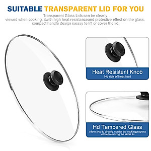 Oval Glass Crock Pot Lid 7 Quart Replacement for Oval lid Rival Crock Pot Slow Cooker SCV700-CH-BR, SCV700SS and Hamilton Beach Slow Cooker Lids Replacement Oval 7 Quart 33474G.
