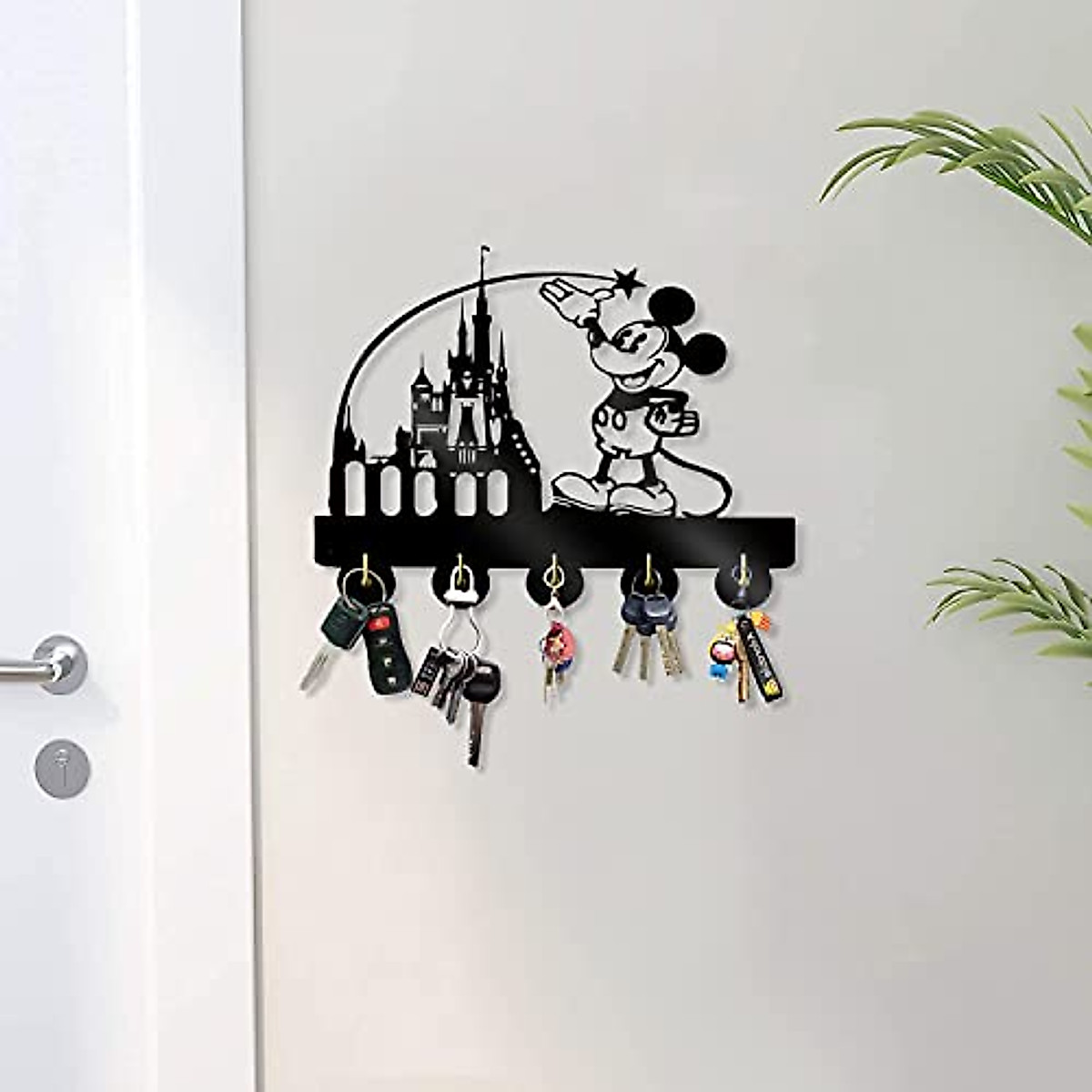 Disney Castle Theme Wall Decor Hooks Customize Household Door Decor Hooks Multi-Function Wall Coat Bags Clothes Hook Keys Holder