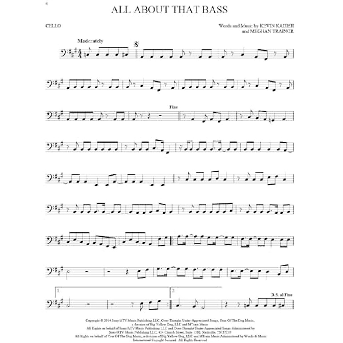 101 Hit Songs: for Cello