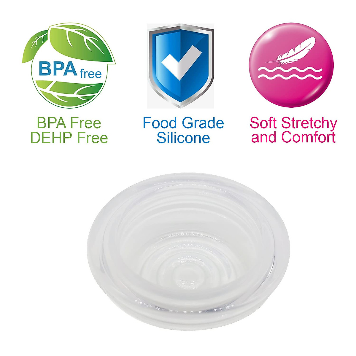 Begical 2pc Silicone Diaphragm Replacement Parts/Accessories Compatible with Philips Avent Electric Breast Pump use with SCF332|334|394|397|391, Diaphragm for Single and Double Electric Pumps