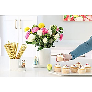 Nora Fleming Hand-Painted Mini: Tiptoe Thru 'em (Yellow Tulip) A180