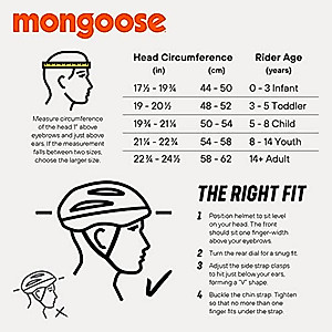Mongoose BMX Bike Helmet, Multi Sport Kids Helmet, Grey