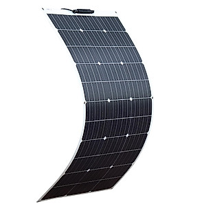XINPUGUANG Flexible Solar Panel 100Watt 12Volt Monocrystalline Semi-Flexible for RV Boat Cabin Car Surfaces (1PCS 100W)