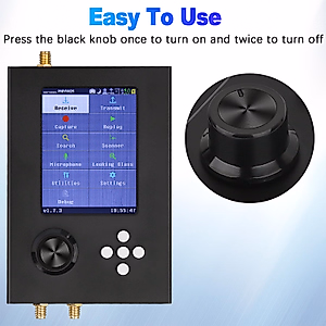 Portapack H2, 3.2in TFT Touch Screen Radio Transceiver 1MHz‑6GHz, SDR Radio Receiver Kit for Communication, 3.5mm Audio Jack USB Charge, Built-in Speaker and 2000mAh Lithium Battery