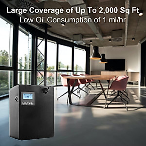 Zinyeme Smart Scent Air Machine with Professional Cold-Air Diffusion Technology for Home, Waterless Essential Oil Diffuser 300ml, HVAC Oils Large Room, Business, Office, Spa Room (Black)