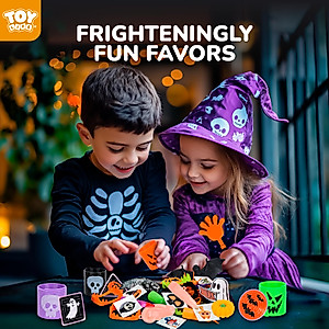 TOY Life Halloween Party Favors 168 Pcs Kids Party Favor Halloween Treats Toys in Bulk Goodie Bags Stuffers Return Gifts for Kids Birthday Party Favor Halloween Trick or Treat Classroom Party Supplies