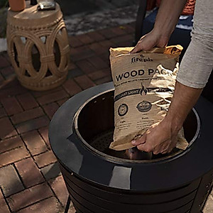 TIKI Brand Wood Packs - 4-Pack, Wood Pellets For Smokeless Outdoor Fire Pits, Wood Fuel Pellets, Easy Instant Fire For 30+ Minute Burn, 17 x 11.5 x 3.5 Inches