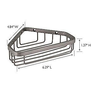 Design House Corner Shower Basket, 6-inch, Stainless Steel