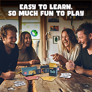 TUG! Trivia Battle Board Game | 2-20 Players | Tuga War in a Box | Party Game | Adults & Kids 12 13 14 15 + | 1400 Questions | Best Fun Card Games for Family, Couples, Teens