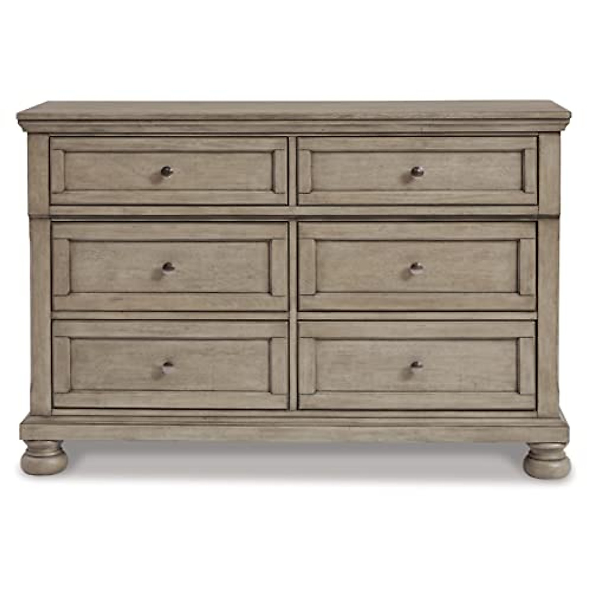 Signature Design by Ashley Lettner Traditional 6 Drawer Youth Dresser with Dovetail Construction, Light Gray