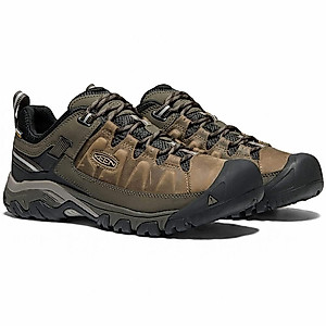 KEEN Men's Targhee 3 Low Height Waterproof Hiking Shoes, Bungee Cord/Black, 8.5