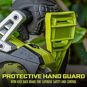 Sun Joe 24V-X2-CS16 48-Volt IONMAX Cordless Chain Saw 16-inch Kit, (w/ 2 x 2.0-Ah Batteries + Quick Charger)