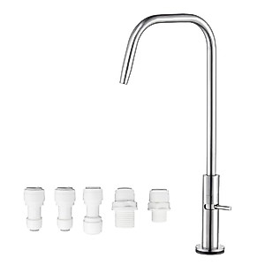 YAFIYGI Drinking Water Faucet for Kitchen Sink, Filtered Reverse Osmosis RO Faucet, 304 Stainless Steel Purified Water Dispenser Faucet