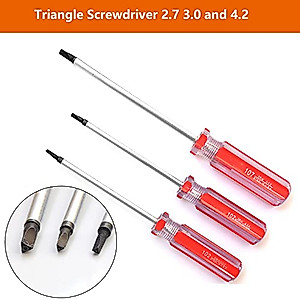 Triangle Screwdrivers Set 7 Sizes 1.4mm 1.8mm 2.0mm 2.3mm 2.7mm 3.0mm 4.2mm, SKZIRI 7in1 Triangle Screwdriver Tool Kit for Fixing Electronic Toys Household Electrical Appliances Repairs