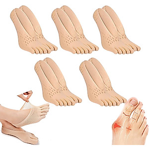 5 Pairs Sock Align Toe Socks for Bunion,Orthopedic Compression Socks,Projoint Antibunions Health Sock,Women Toe Socks No Show Low Cut Five Finger Socks (5Pairs-E)