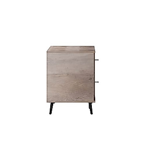 Flash Furniture Nelson Mid Century Modern TV Stand for up to 60" TV's - Walnut Finish - 65" Wide - Adjustable Shelf - 2 Storage Drawers