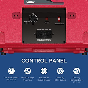 ALORAIR 4 Pack CleanShield HEPA 550 Industrial Commercial HEPA Air Scrubber, cETL Listed, GFCI Outlet, 10 Years Guarantee, Red