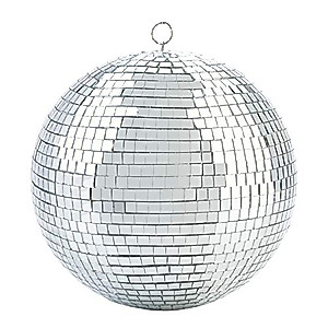 Disco Mirror Ball Silver Hanging Balls for Disco DJ Light Effect Party Home Decoration Club Stage Props School Bands Festivals (10 Inch)
