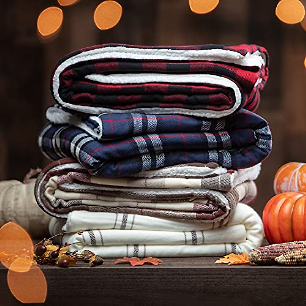 Chanasya "Best Dad Sherpa Plaid Throw Blanket - Soft Cozy Warm Plush Fluffy Fleece Flannel Throw Blankets - Gifts for Fathers Dads Grandfathers - Fall Autumn Winter Holiday Camping Blanket - Navy/Red