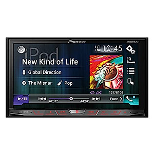 Pioneer 6.8" Double DIN Touchscreen Display, Apple iPhone and Android Music Support, Bluetooth in-Dash AM/FM Front USB Digital Multimedia Car Stereo Receiver/Free Alphasonik Earbuds