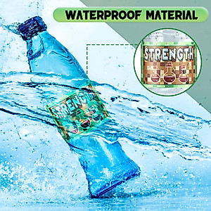 48 Pieces Pixel Waterproof Bottle Labels Miner Bottle Labels Party Decorations Potions Bottle Pixel Themed Birthday Party Supplies for Kids Boys Girls Video Game Pixel Style Birthday Party Favors