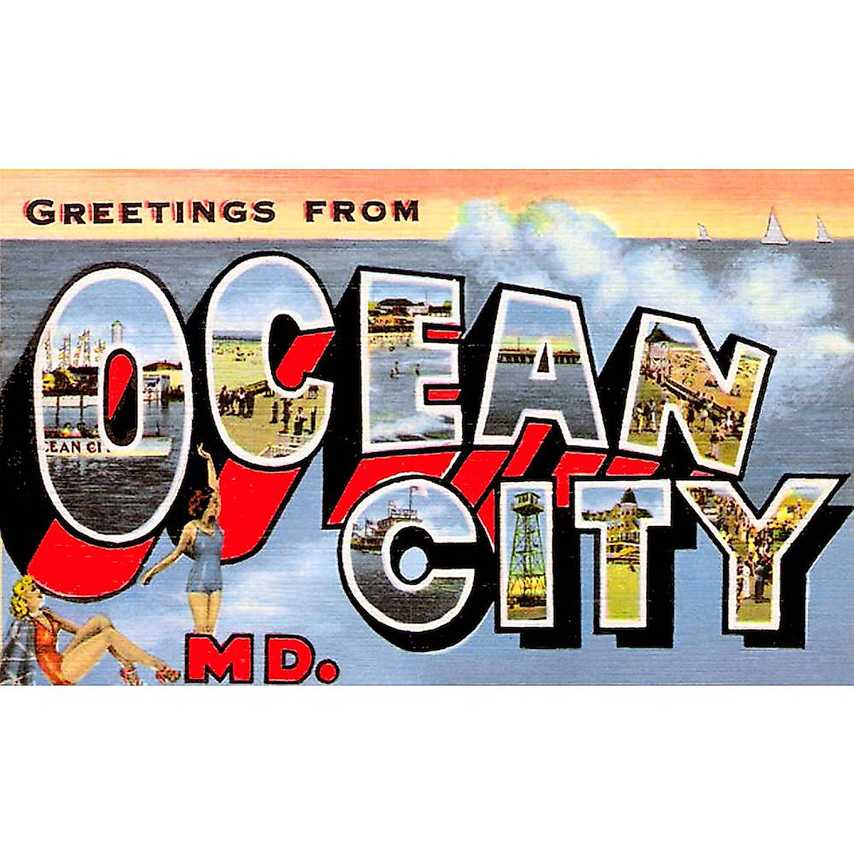 CafePress Ocean City Maryland Greetings Mug Ceramic Coffee Mug, Tea Cup 11 oz